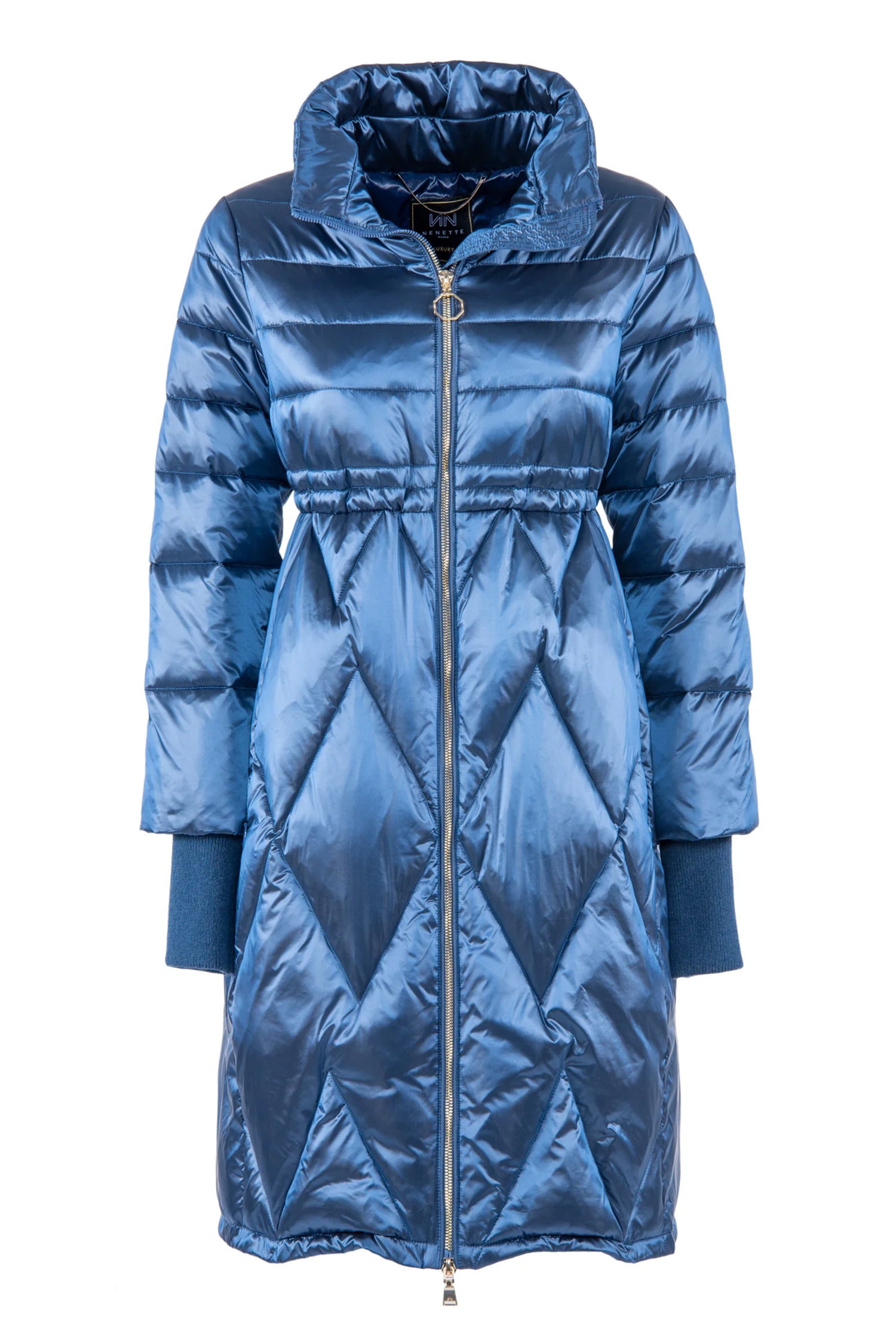 NENETTE Piumino lungo “IBISCUS” blu cangiante 36BB-IBISCUS | Mancinelli ...